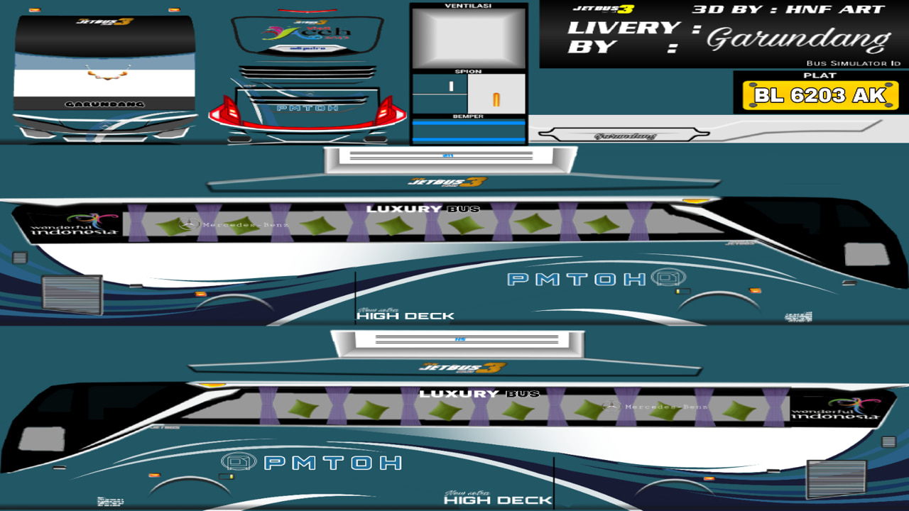 Kumpulan Livery SHD (Super High Deck) Bus Simulator Indonesia