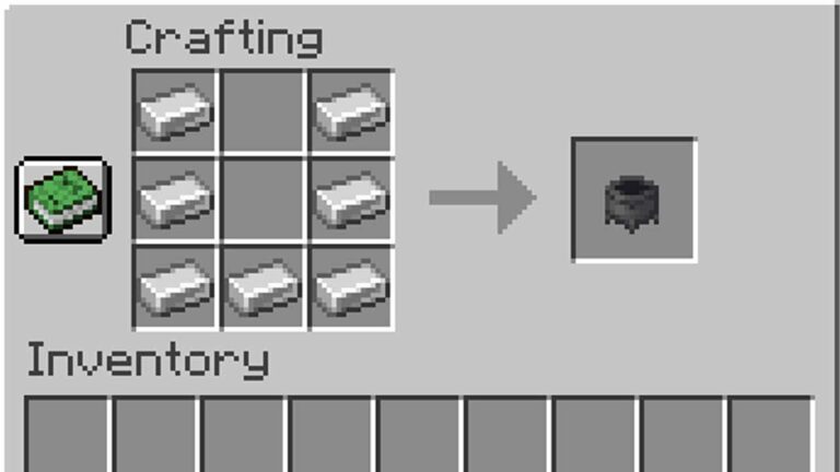 Cauldron | Resep Minecraft