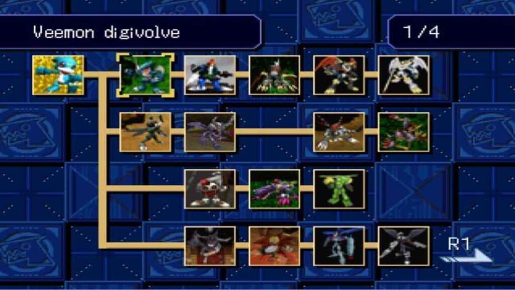 Daftar Perubahan / Evolusi Di Digimon World 3 (PS1)