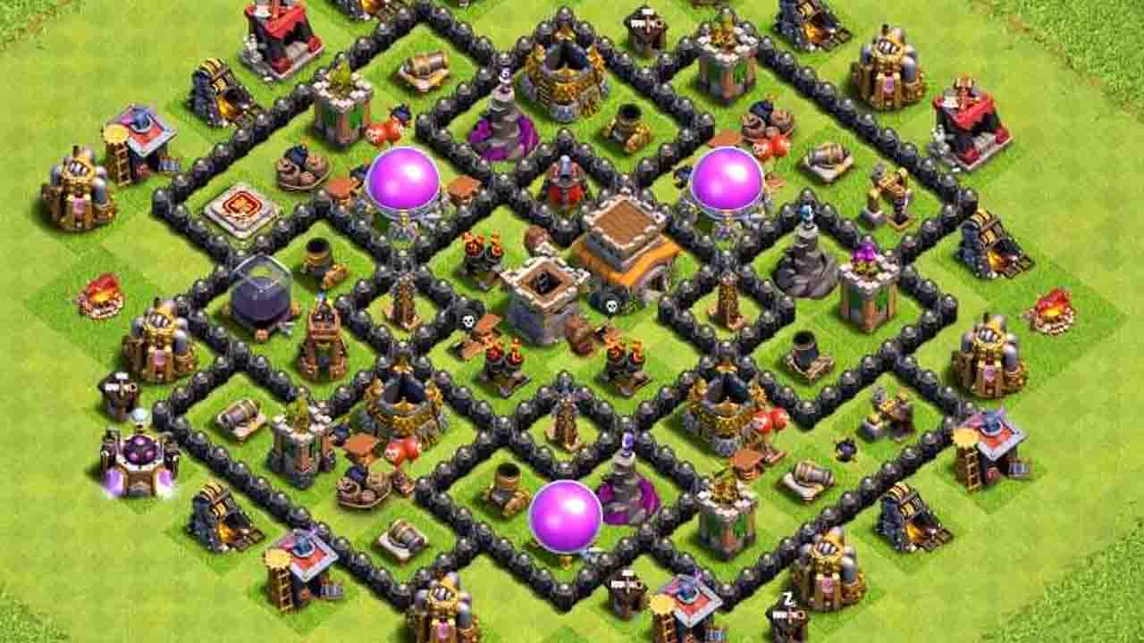 Layout Base TH8 Terkuat Di COC, Tahan Banting, Susah Ditembus