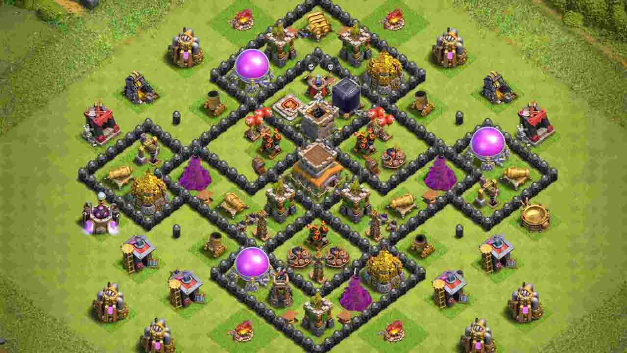 Layout Base TH8 Terkuat Di COC, Tahan Banting, Susah Ditembus