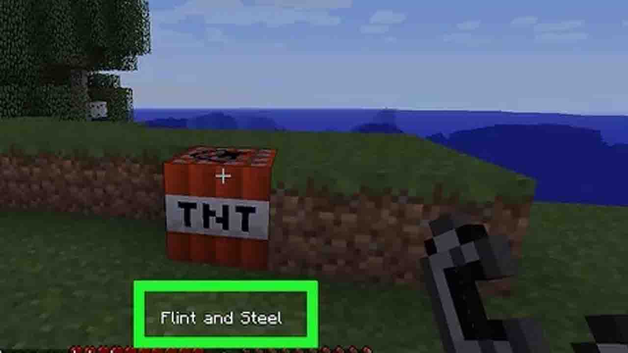 Tutorial Cara Meledakkan Block TNT Di Minecraft