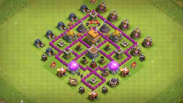 Layout Base TH6 Terkuat Di COC, Tahan Banting, Susah Ditembus