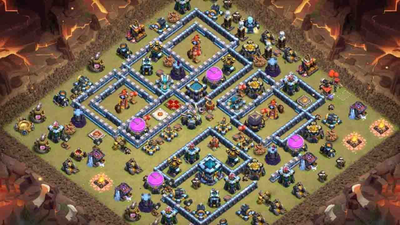 Layout Base TH10 Terkuat Di COC, Tahan Banting, Susah Ditembus