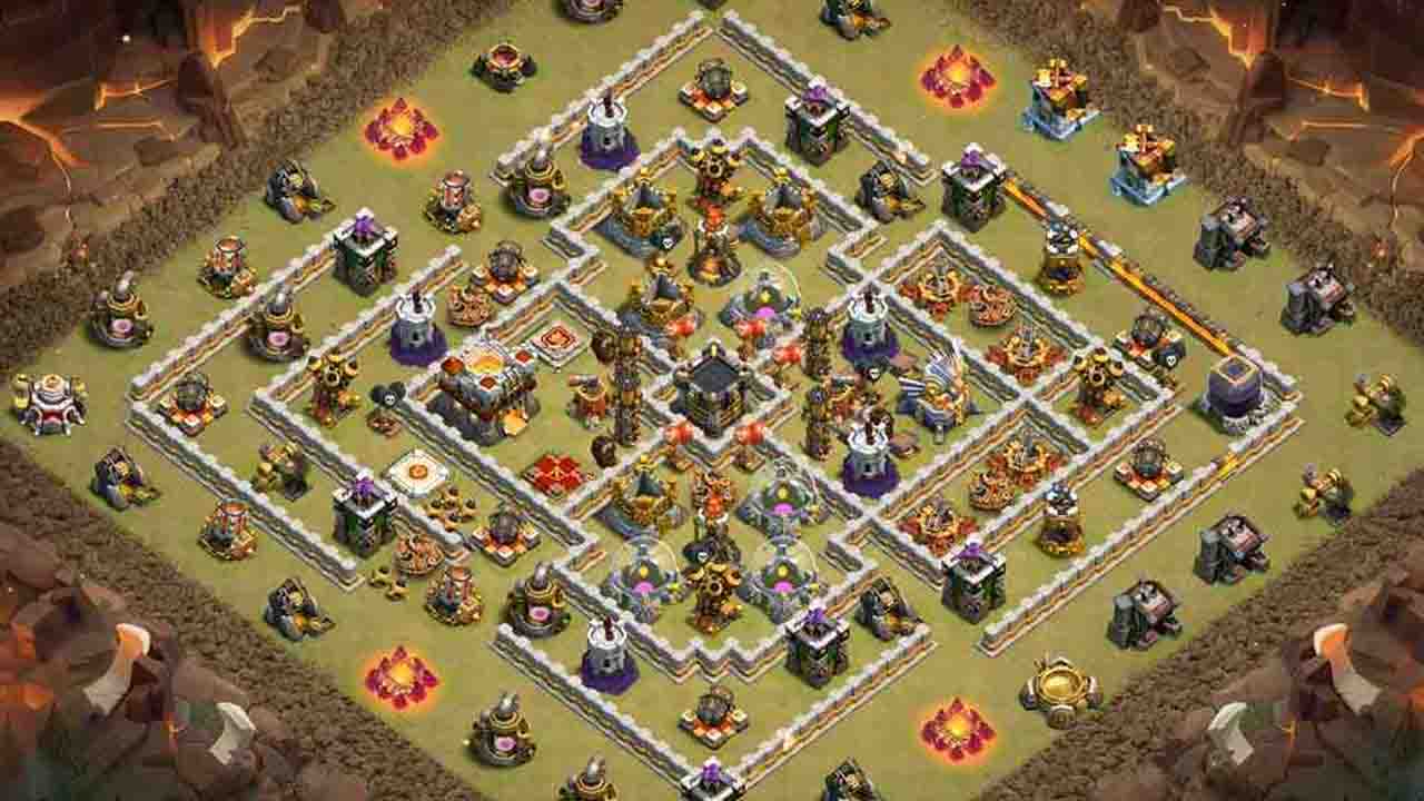 Layout Base TH11 Terkuat Di COC, Tahan Banting, Susah Ditembus