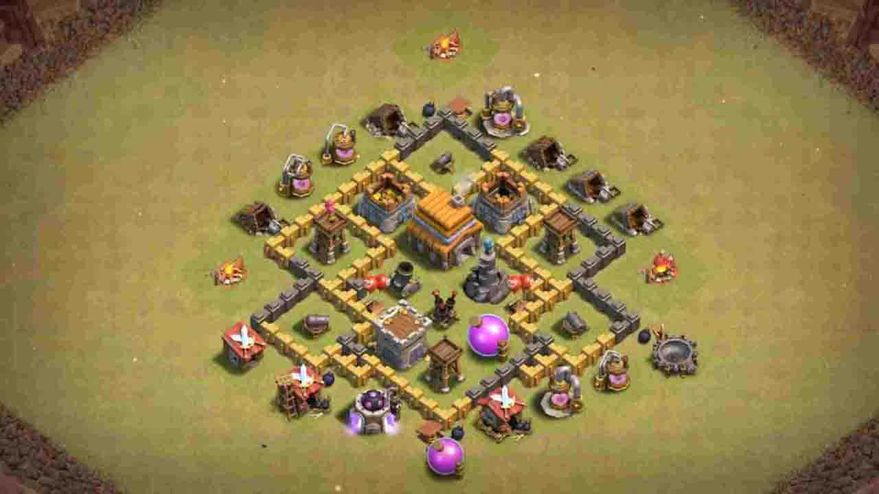 Layout Base TH5 Terkuat Di COC, Tahan Banting, Susah Ditembus