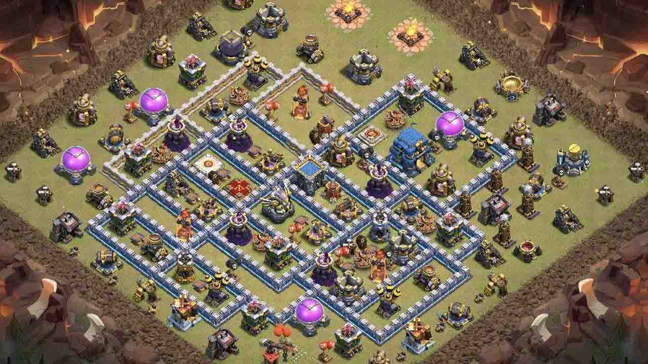 Layout Base TH12 Terkuat Di COC, Tahan Banting, Susah Ditembus