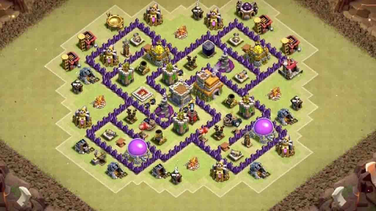 Layout Base TH7 Terkuat Di COC, Tahan Banting, Susah Ditembus