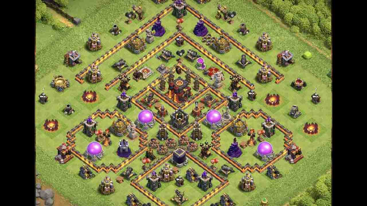 Layout Base TH10 Terkuat Di COC, Tahan Banting, Susah Ditembus